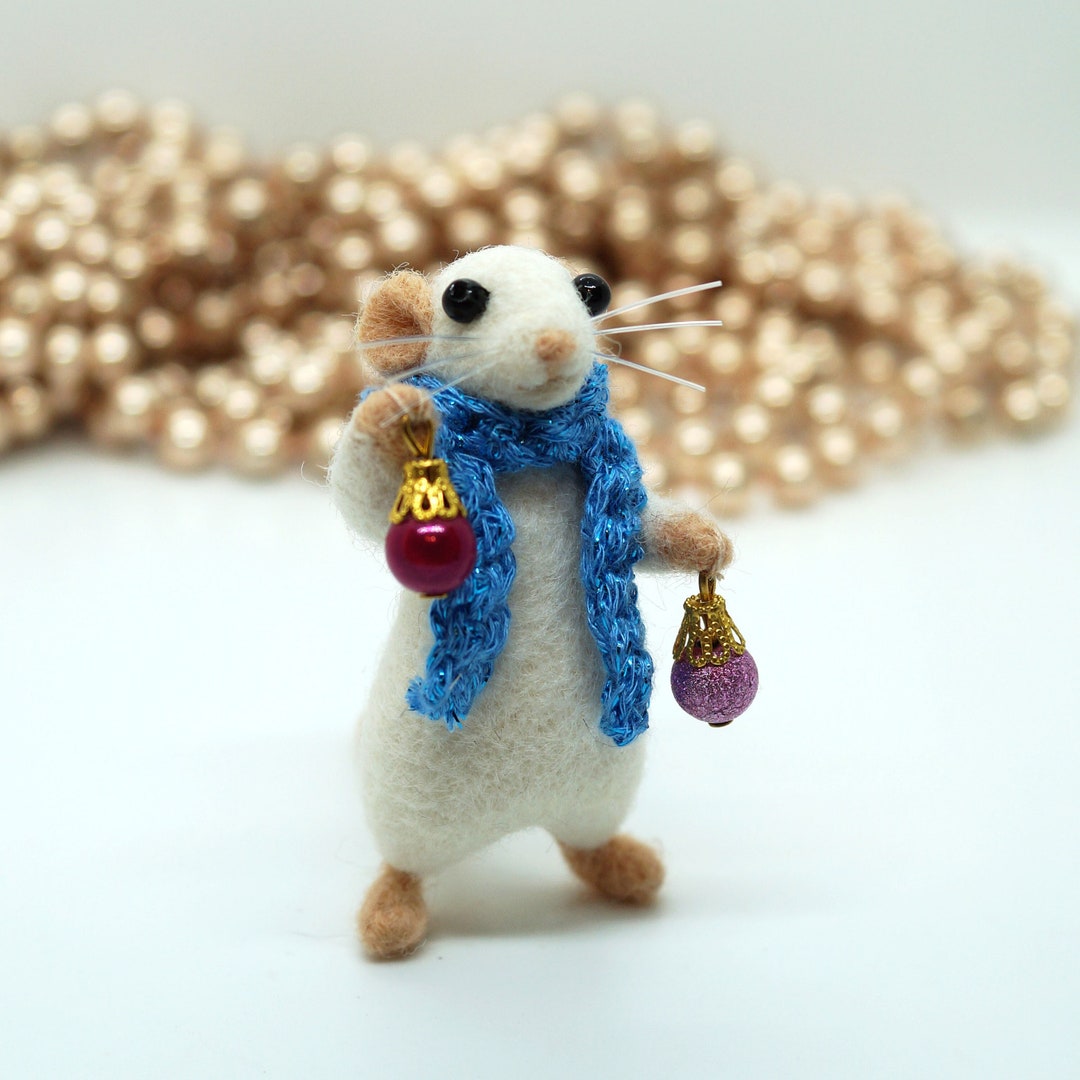 Martin the Mouse, Miniature Needle Felted Christmas Mouse, Christmas ...