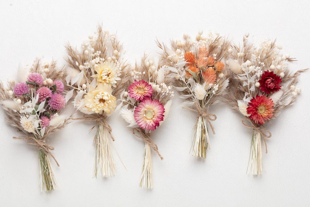 Dried Flower Bouquet, Wedding Favors, Dried Flower Table Decoration ...