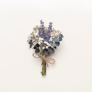 Lavender Wedding Buttonhole, Natural and Real Fresh, Wedding Mini Dried ...