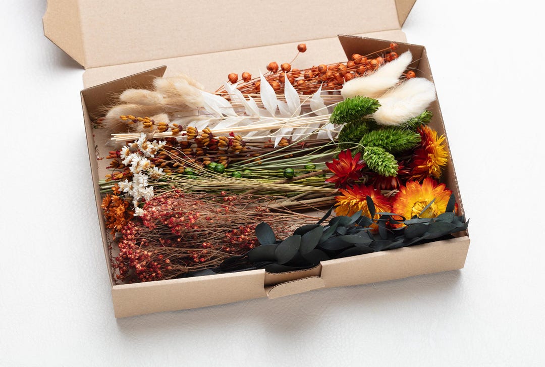 Dried Flowers, Natural Flower Set, DIY Mix, DIY Set, Flower Box ...
