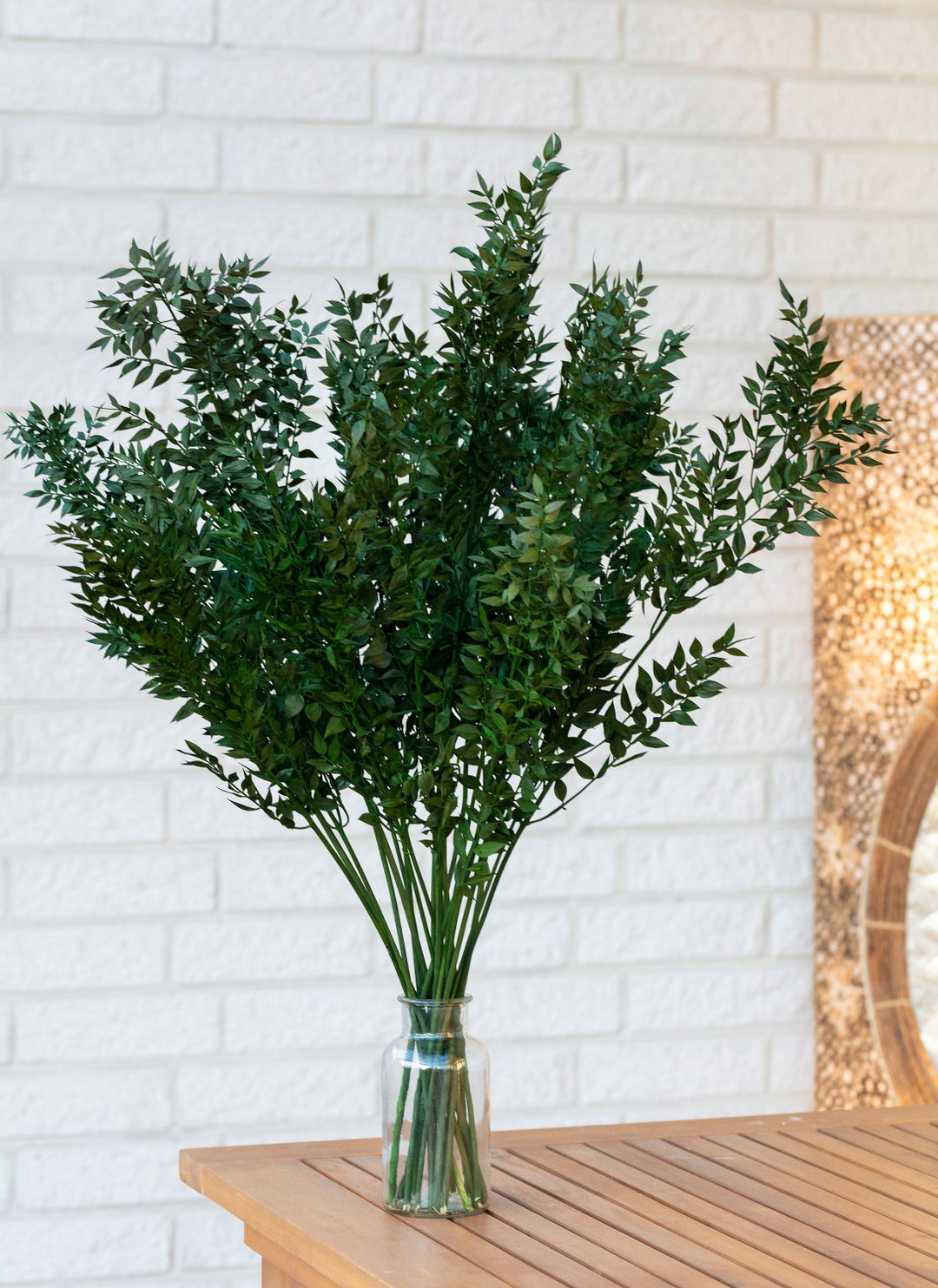 Green Preserved Ruscus, Bunch, Home Decor, Boho Wedding Decoration ...