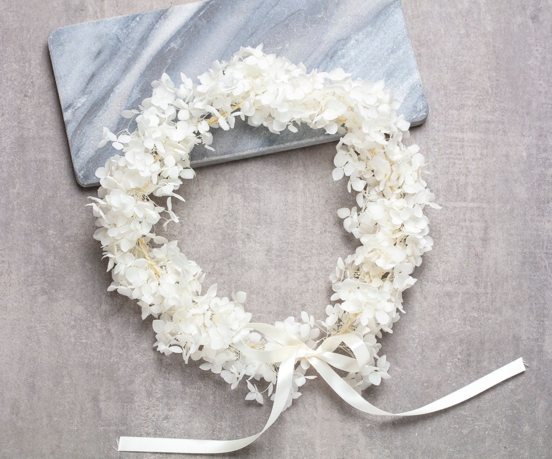 Real Preserved Hydrangea Crown, Real Flowers Crown Wedding Crown - Etsy