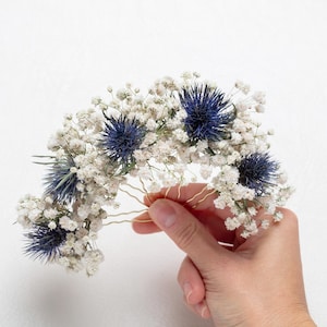 Thistle Hair Pins, Gypsophila Wedding Hair Clips, Set of 5 - Etsy