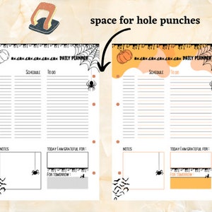 Halloween Daily Planner Digital Download, Printable Daily Planner, - Etsy