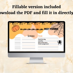 Halloween Daily Planner Digital Download, Printable Daily Planner, - Etsy