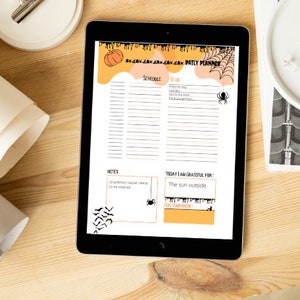 Halloween Daily Planner Digital Download, Printable Daily Planner, - Etsy