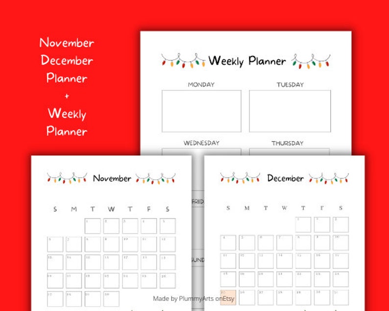 Christmas Planner, Xmas Printable Planner, Christmas Todo List, Digital ...