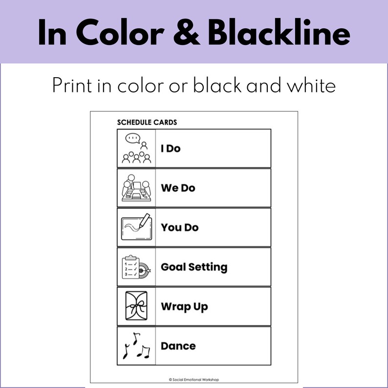 Visual Schedule for Individual or Group Counseling | Routines - Etsy