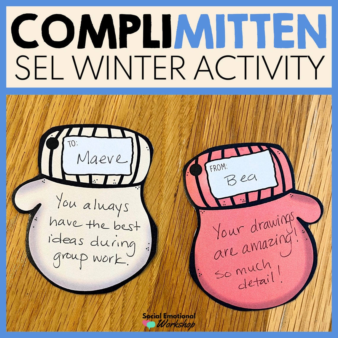Compliments SEL Winter Activity | Winter Bulletin Board Door Display - Etsy
