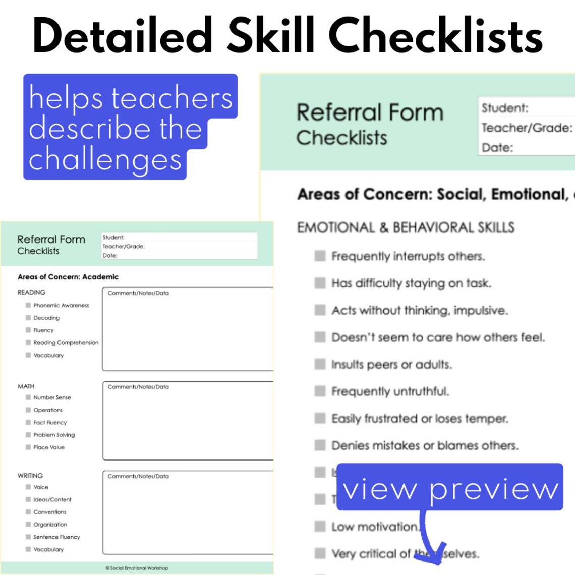 Editable Referral Forms and Check-ins for RTI MTSS and Intervention ...