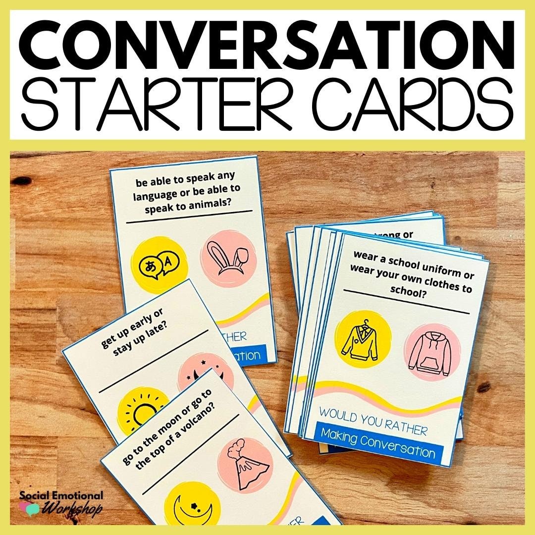 Conversation Starters Cards - Get to Know You - Ice Breakers - Etsy