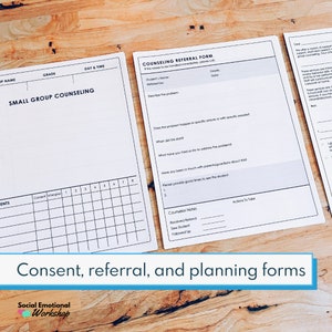 Counselor Forms: Group Counseling Plan, Permission Slips, Referral - Etsy