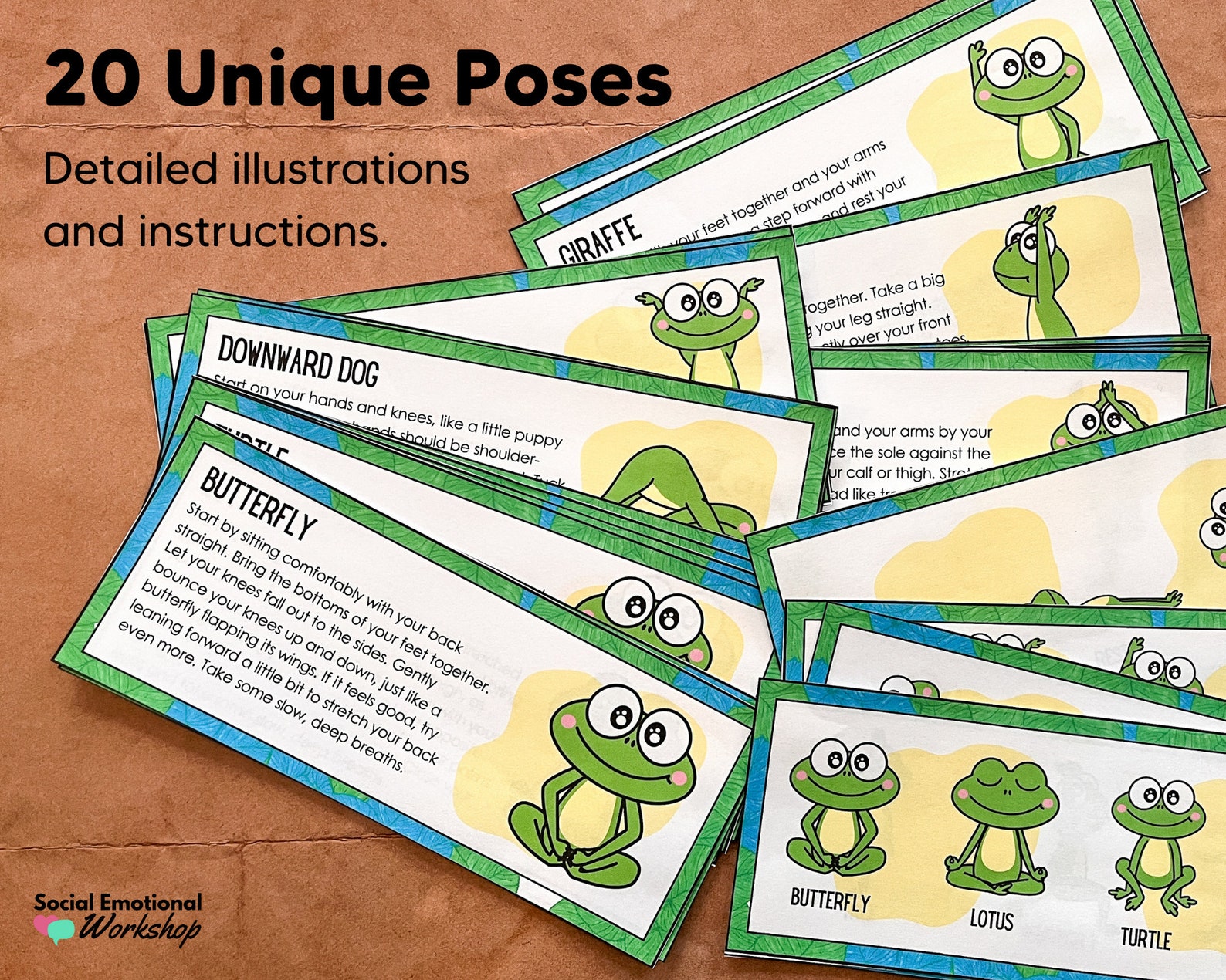 Yoga Cards for Kids | Poses, Posters, Flows | Easy Calming Strategies ...