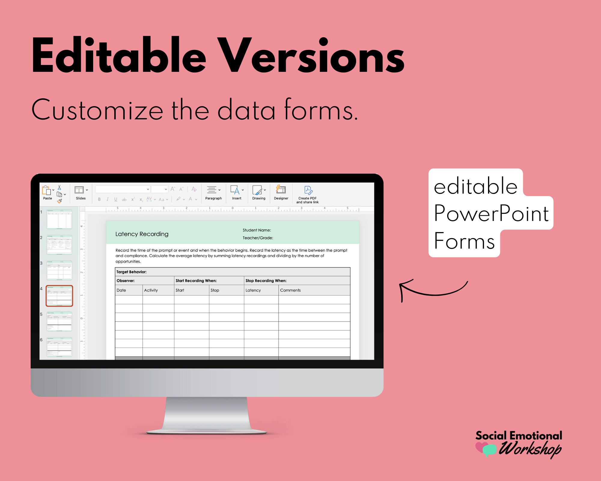 Editable Behavior Data Collection Sheets & Student Documentation Forms ...