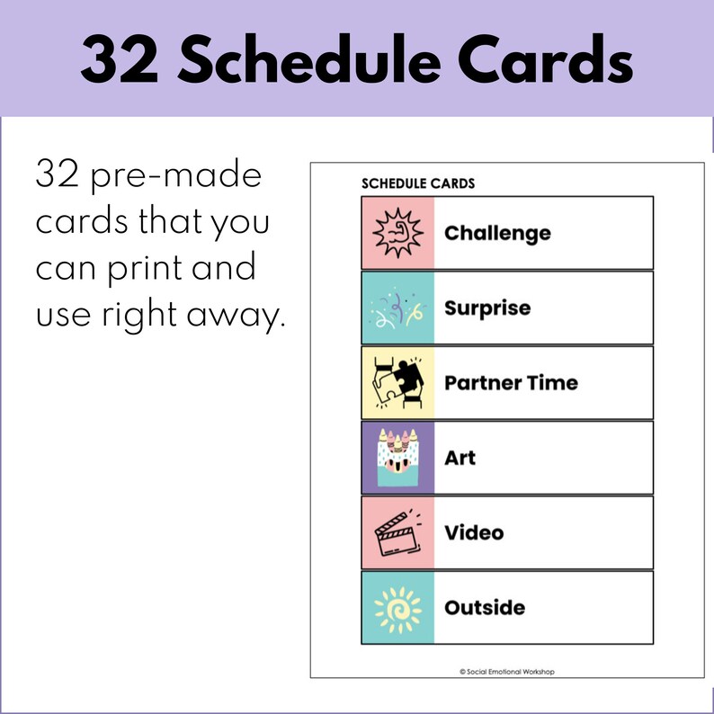 Visual Schedule for Individual or Group Counseling | Routines - Etsy