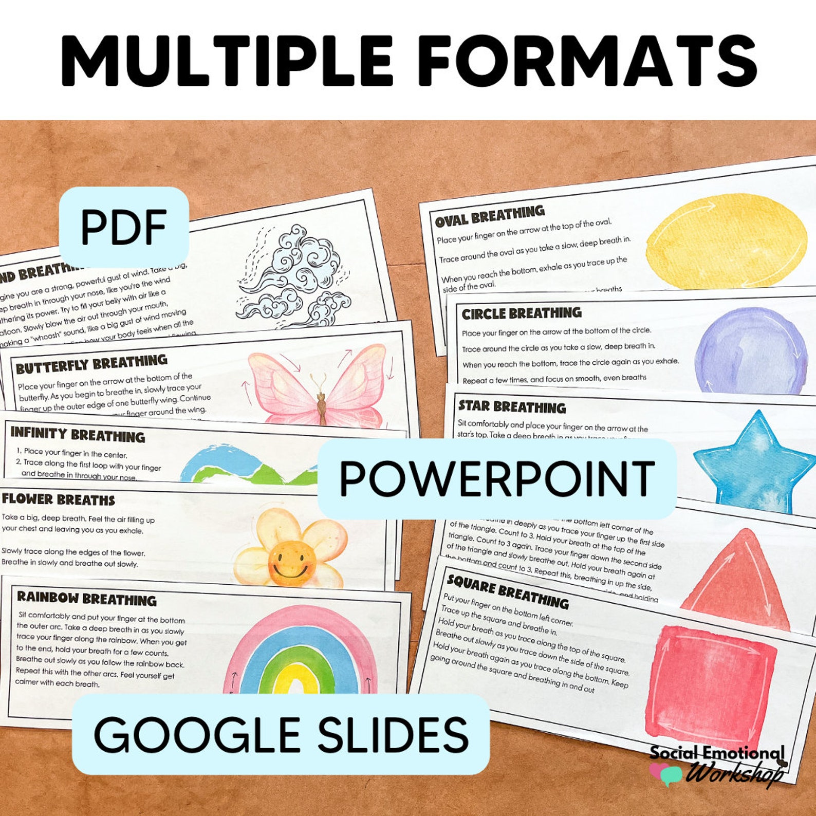 Breathing Visuals & Calming Exercises: Mindful Emotional Regulation ...