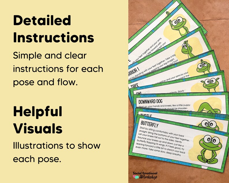 Yoga Cards for Kids | Poses, Posters, Flows | Easy Calming Strategies ...
