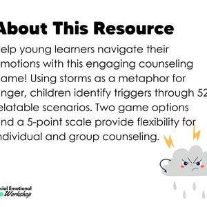 Anger Management Counseling Game - Anger Triggers & Anger Thermometer ...