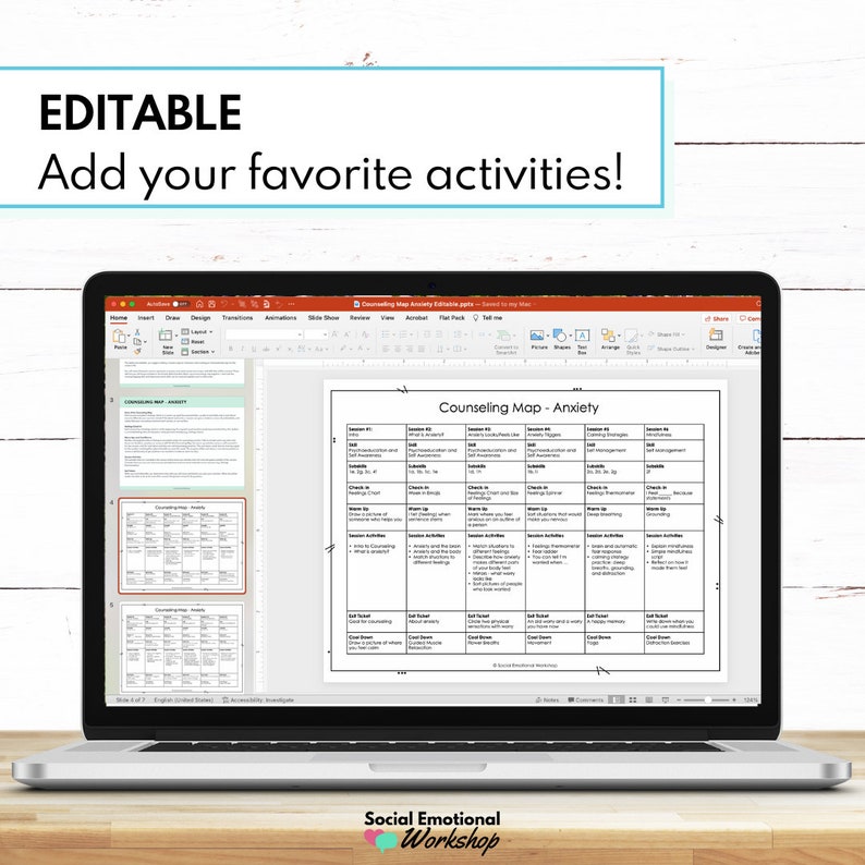 Anxiety School Counseling Map and Skills Checklists - Individual ...