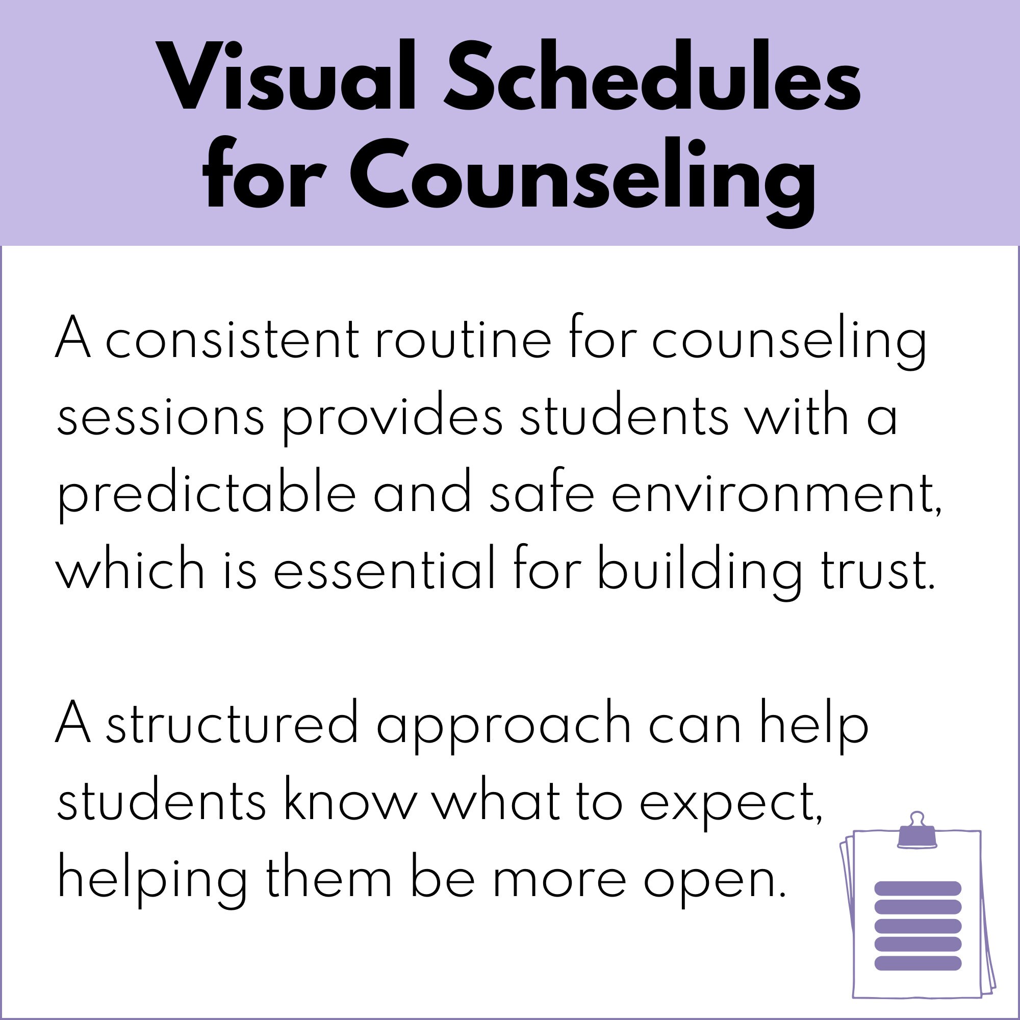 Visual Schedule for Individual or Group Counseling Routines - Etsy