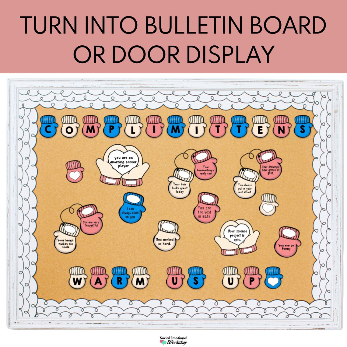 Compliments SEL Winter Activity | Winter Bulletin Board Door Display - Etsy