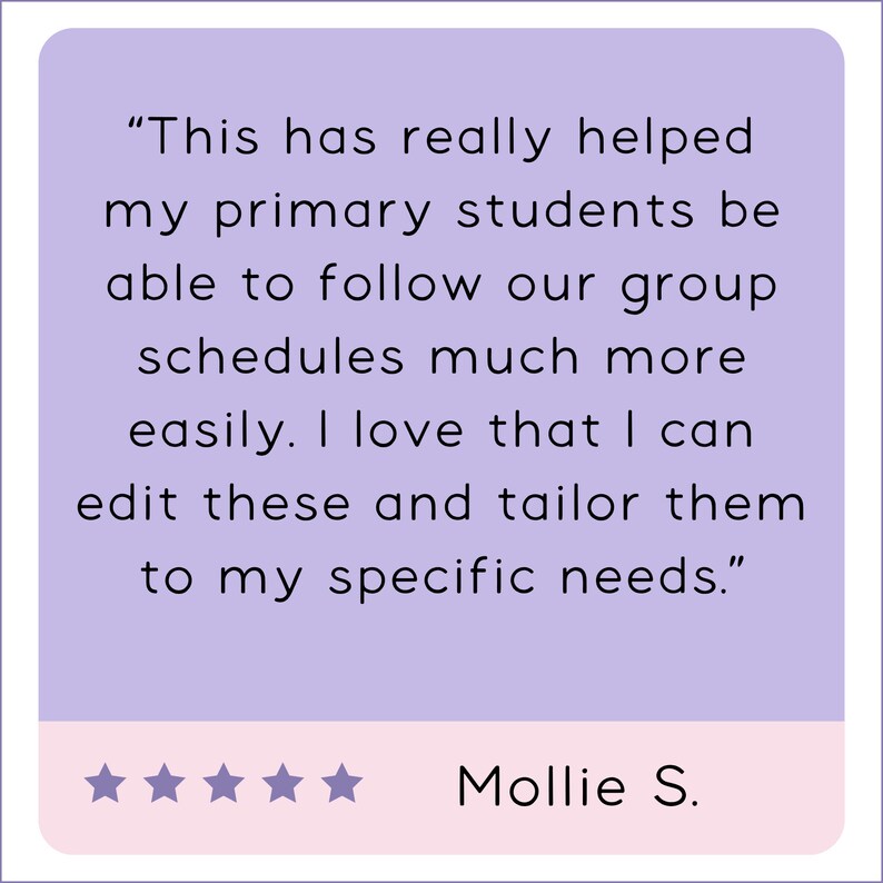 Visual Schedule for Individual or Group Counseling | Routines - Etsy