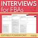 Interview Forms for Functional Behavior Assessments FBA - Editable ...