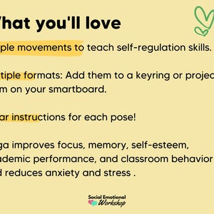 Yoga Cards for Kids | Poses, Posters, Flows | Easy Calming Strategies ...