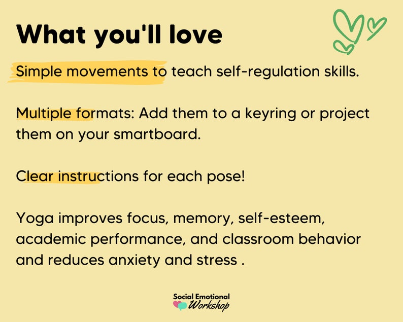 Yoga Cards for Kids | Poses, Posters, Flows | Easy Calming Strategies ...