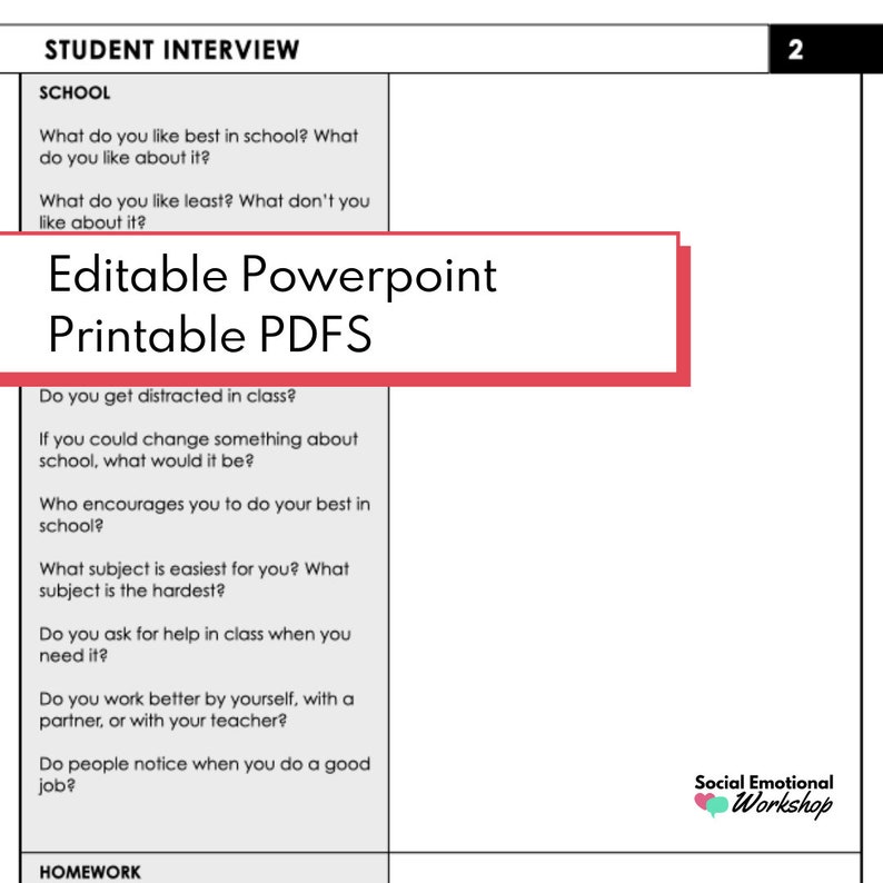 Interview Forms for Functional Behavior Assessments FBA - Editable ...