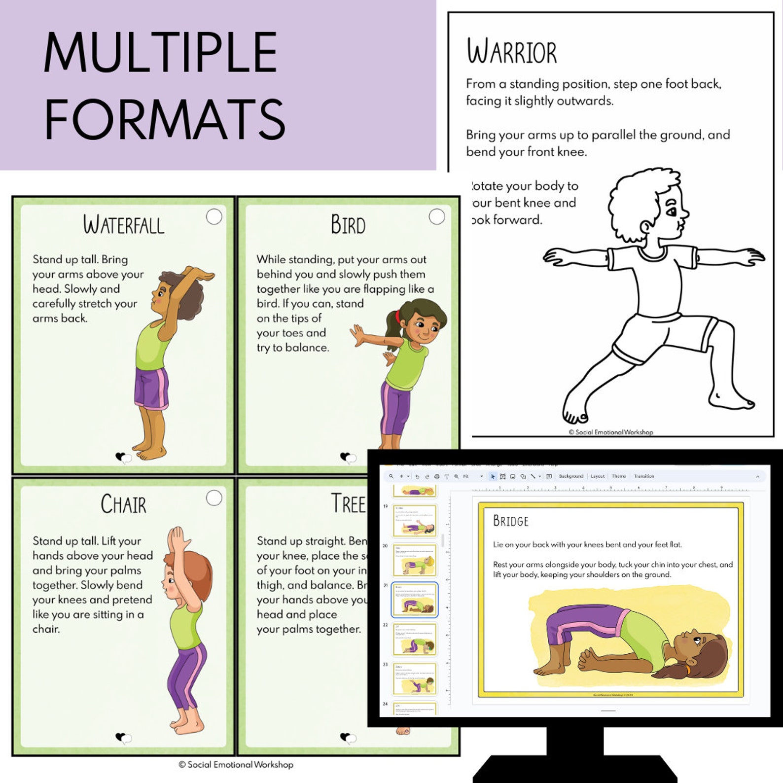 Yoga Pose Cards and Posters | Coping Skills and Calming Strategies - Etsy