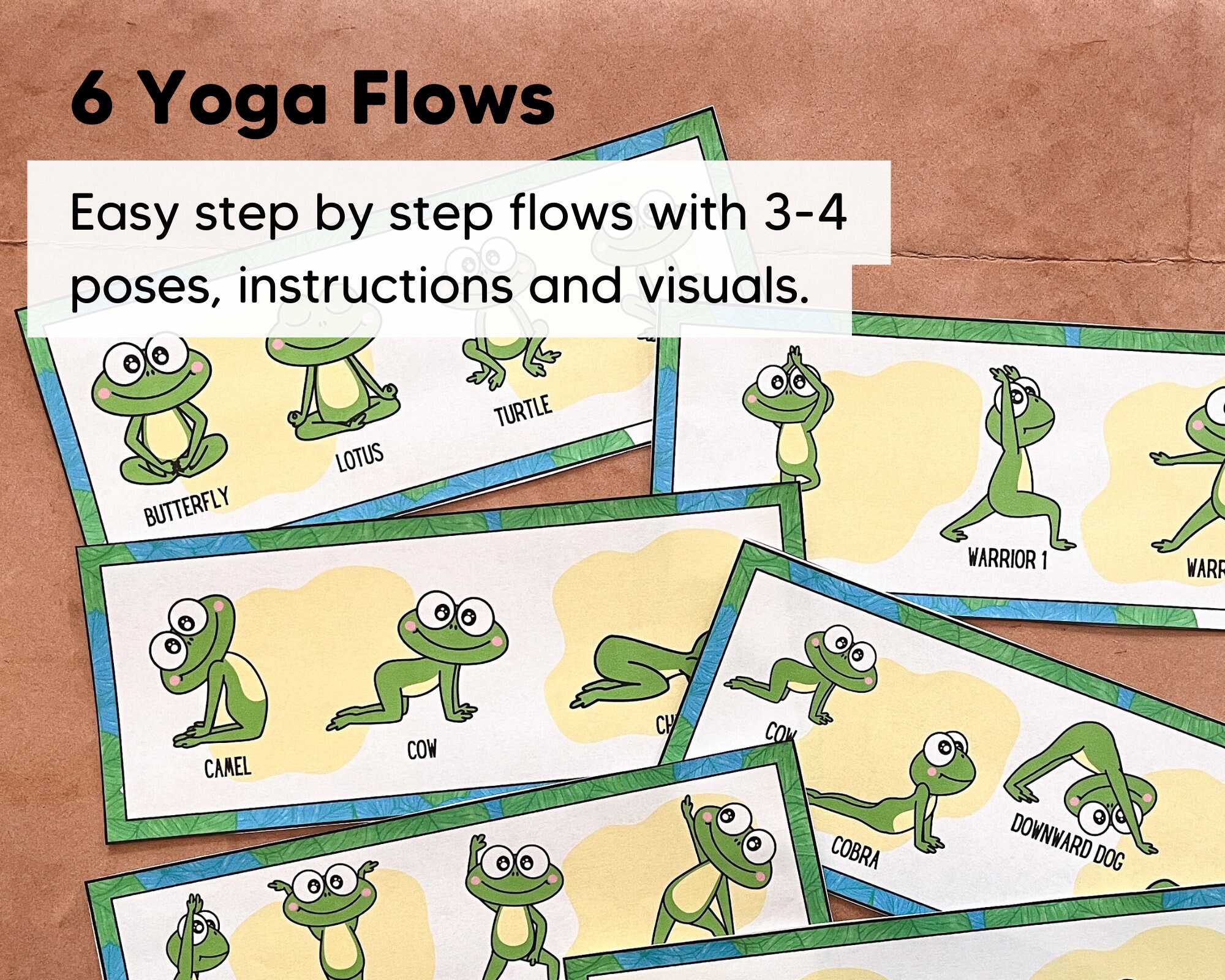 Yoga Cards for Kids | Poses, Posters, Flows | Easy Calming Strategies ...