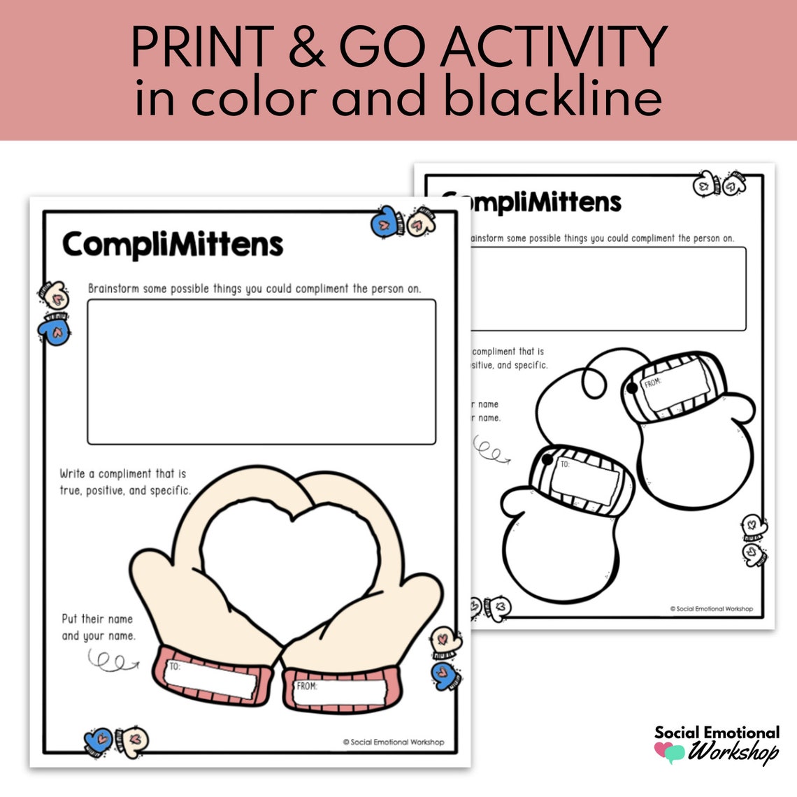 Compliments SEL Winter Activity | Winter Bulletin Board Door Display - Etsy