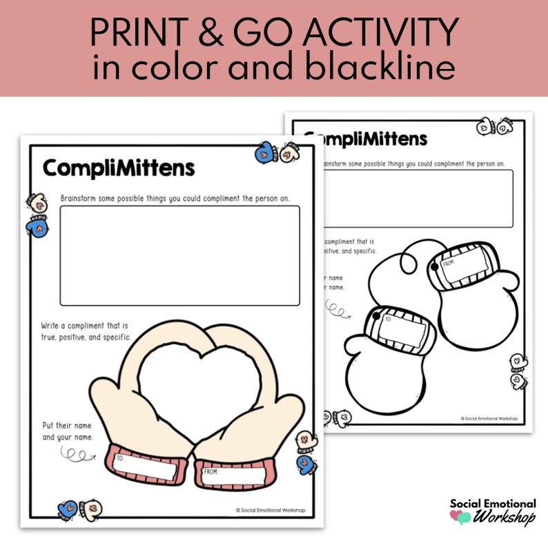 Compliments SEL Winter Activity | Winter Bulletin Board Door Display - Etsy