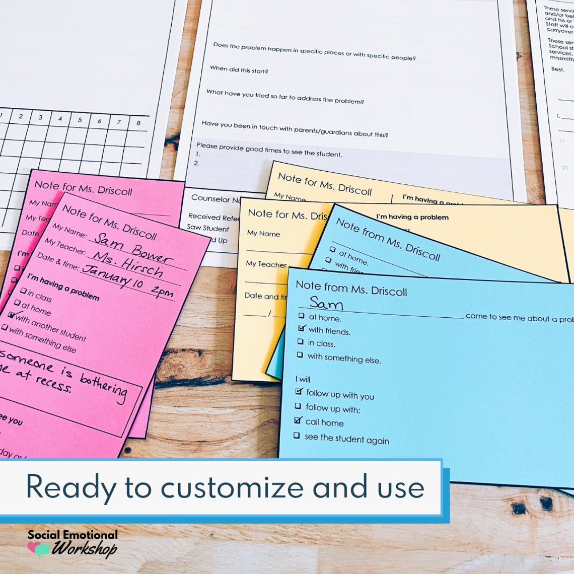 Counselor Forms: Group Counseling Plan, Permission Slips, Referral - Etsy