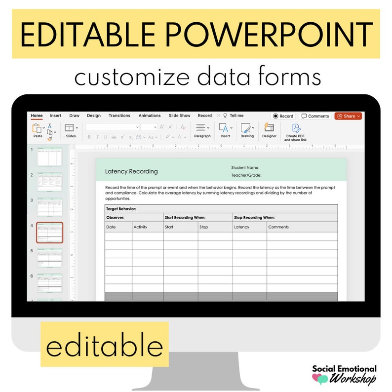 Editable Behavior Data Collection Sheets & Student Documentation Forms - Etsy