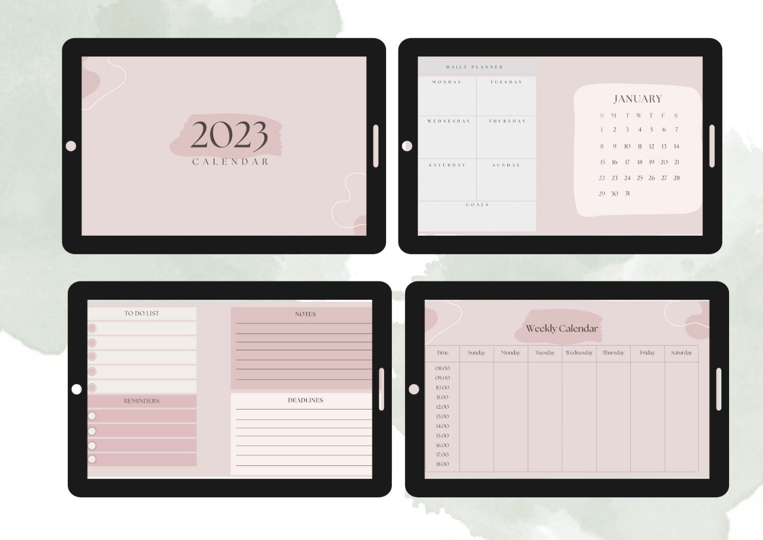 PINK 2023 Calendar, 2023 Planner, 2023 Digital Calendar, 2023 Planner ...