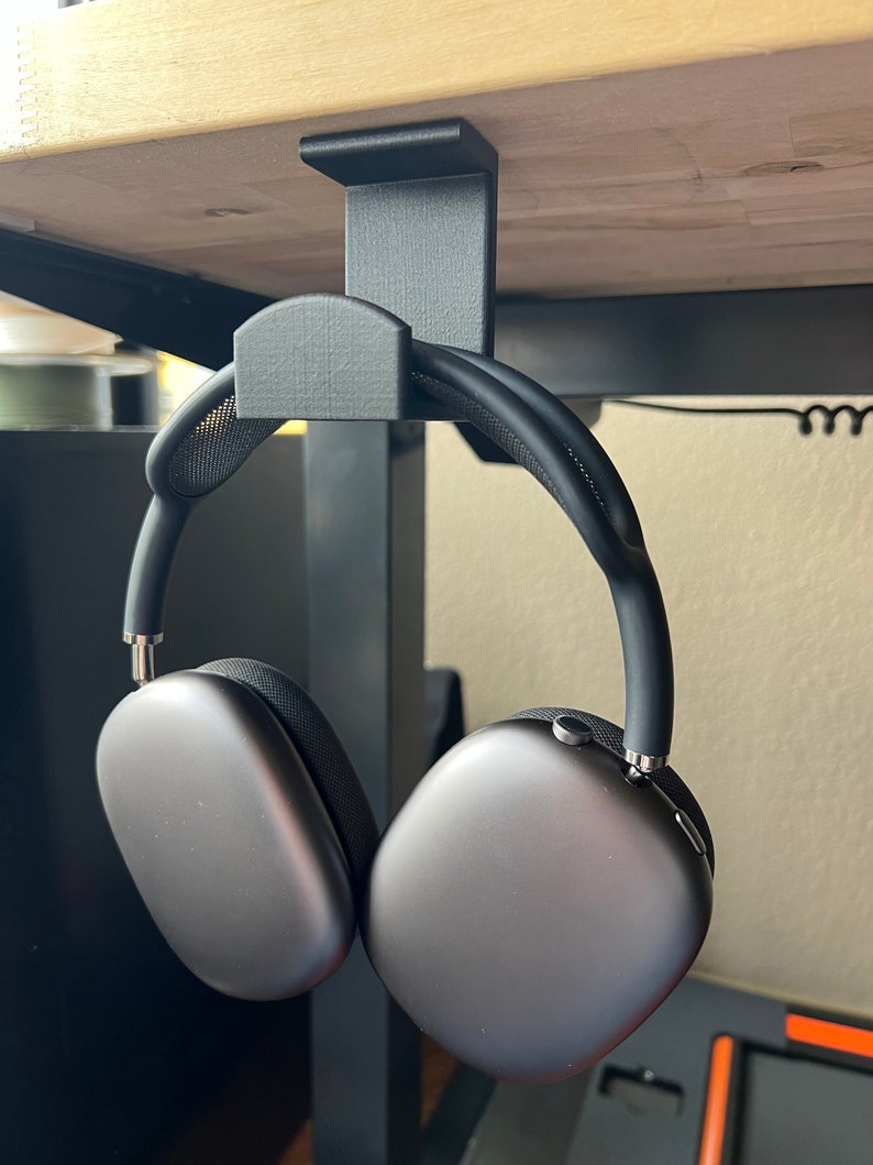 Under Desk Headphone Hanger, Headset Holder (adhesive Included) - Etsy