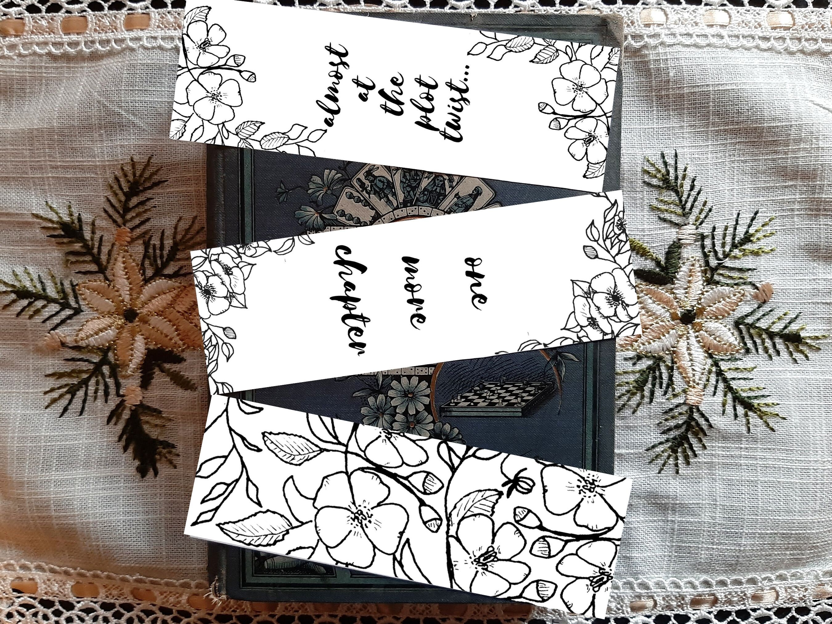 Set of 3 Ink Bookmark Printable Instant Download and Print - Etsy