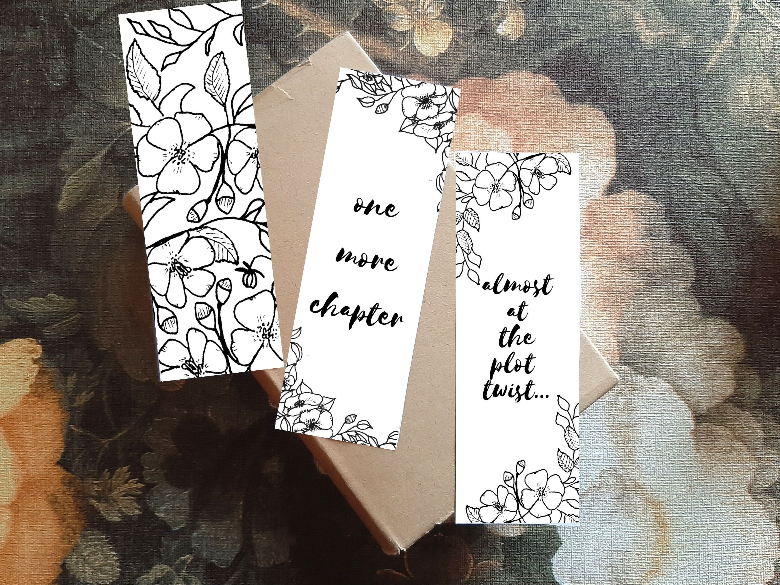Set of 3 Ink Bookmark Printable Instant Download and Print - Etsy