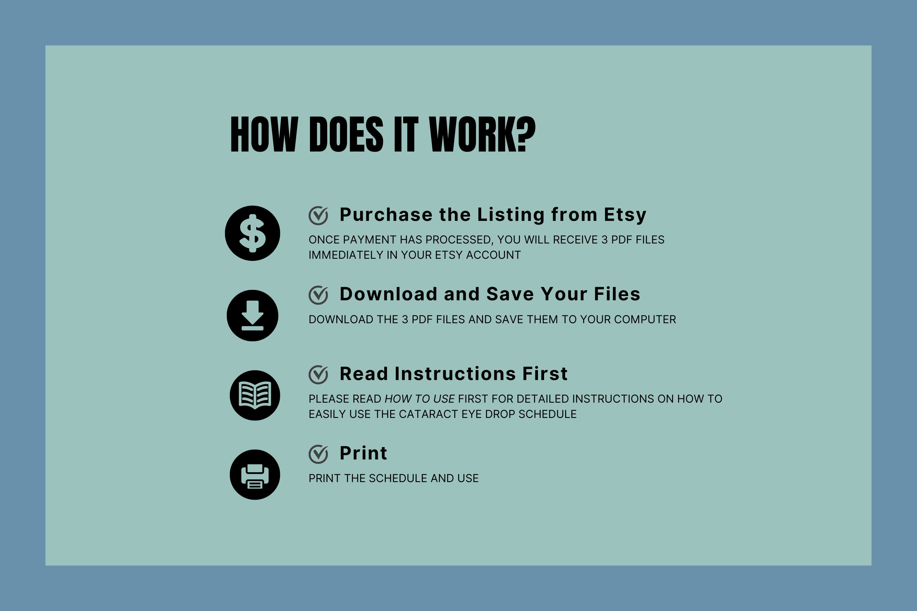 Cataract Eye Drop Schedule for Cataract Surgery Medication Tracker Eye ...