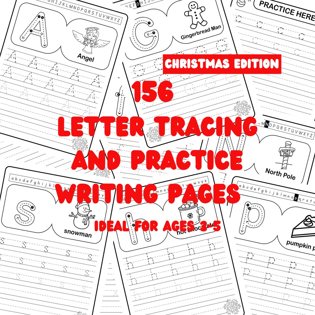 Christmas Letter Tracing Printable| Handwriting Tracing and Practice ...