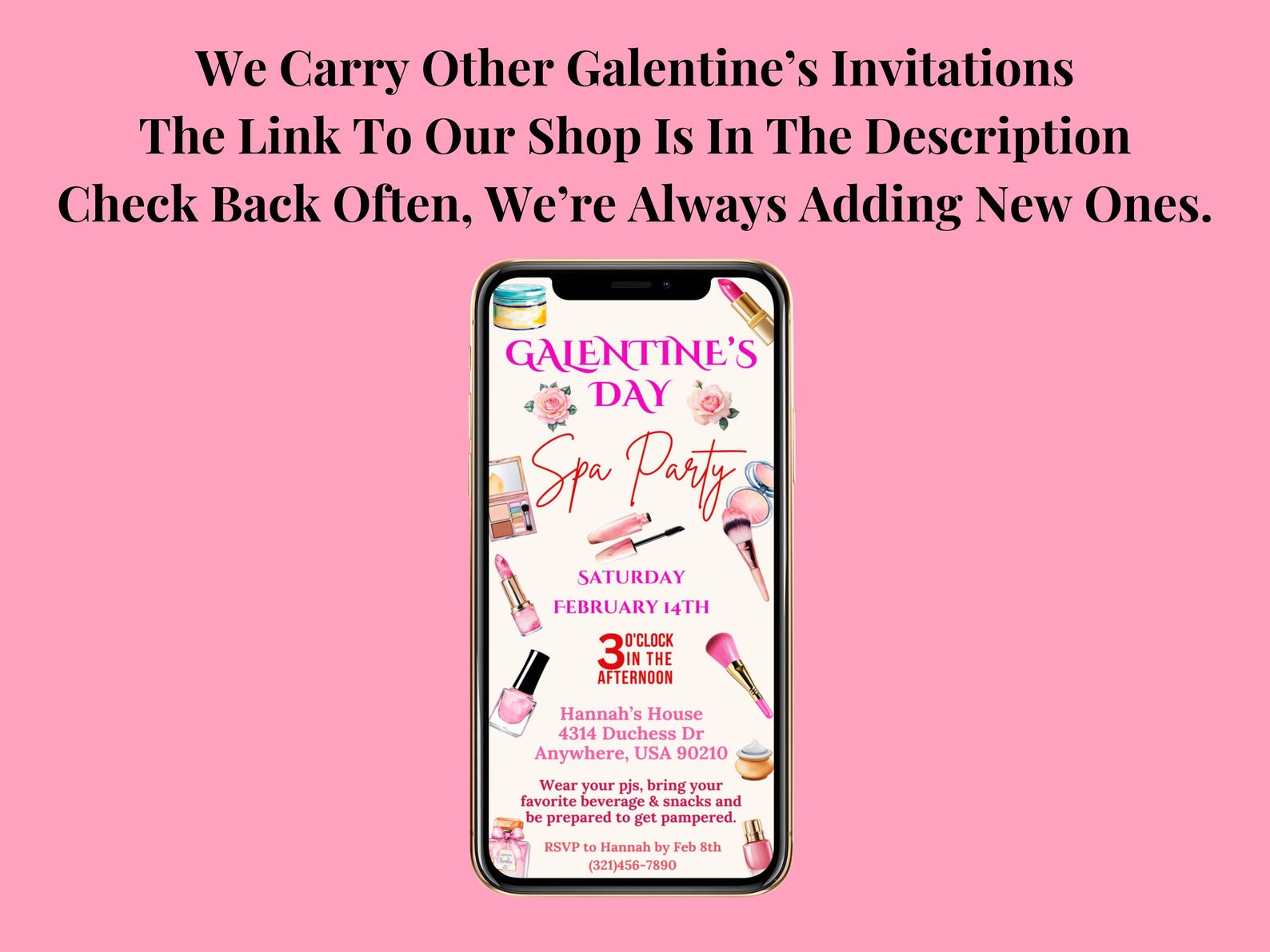 Galentines Day Invitation Digital Spa Party Template Girl Day Out ...