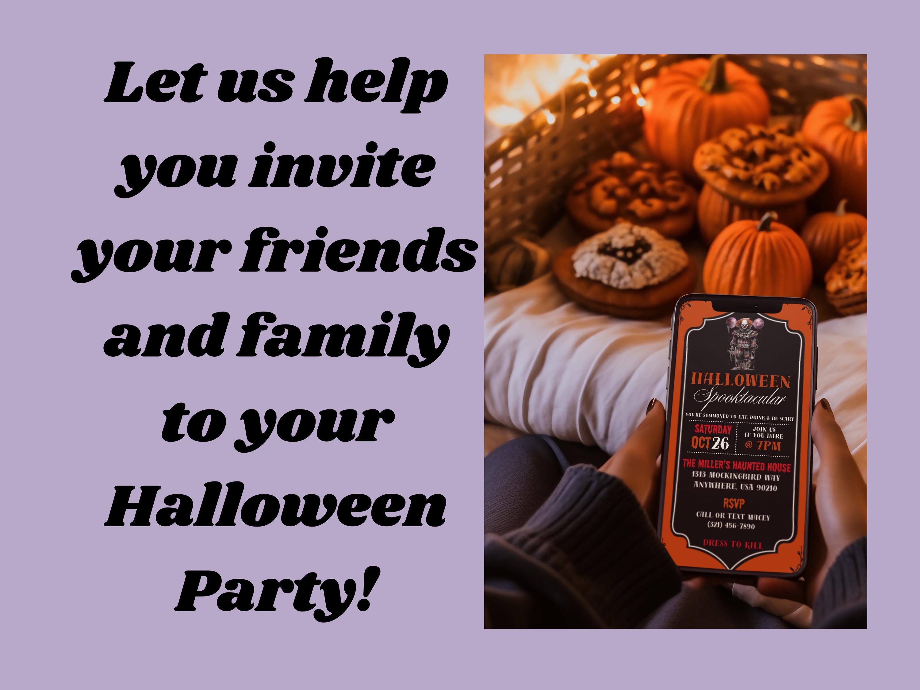 Animated Halloween Invitation Digital Spooky Halloween Invitation Evil ...