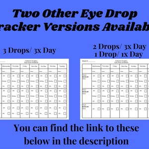 Eyedrop Cataract Surgery Eye Drop Tracker Eye Drop Schedule for ...