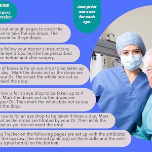 Eyedrop Cataract Surgery Eye Drop Tracker Eye Drop Schedule for ...