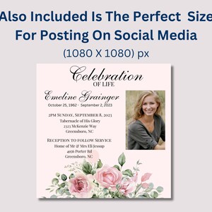 Digital Funeral Invitation Electronic Funeral Announcement Editable ...