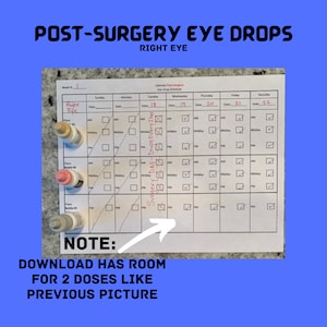 Eyedrop Cataract Surgery Eye Drop Tracker Eye Drop Schedule for ...