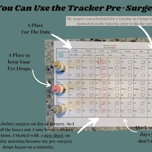 Cataract Eye Drop Schedule for Cataract Surgery Medication Tracker Eye ...