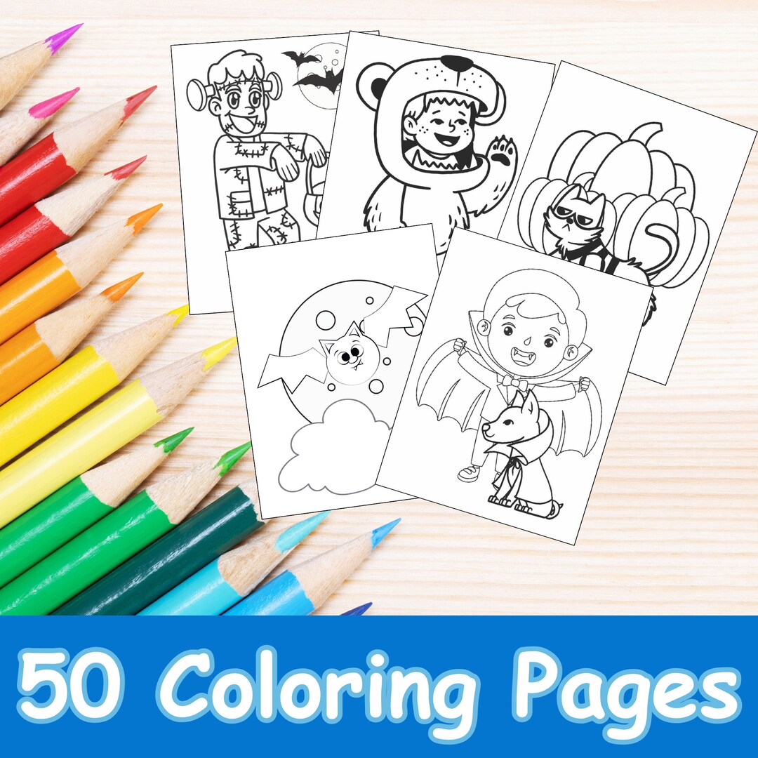 Halloween Coloring Book Printable Halloween Coloring Pages for Kids ...